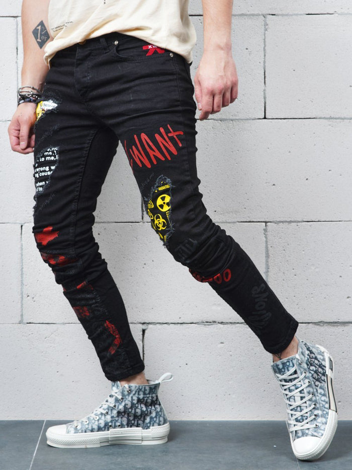 Skinny Jeans Distressed - Alien | Streetwear jeans for men