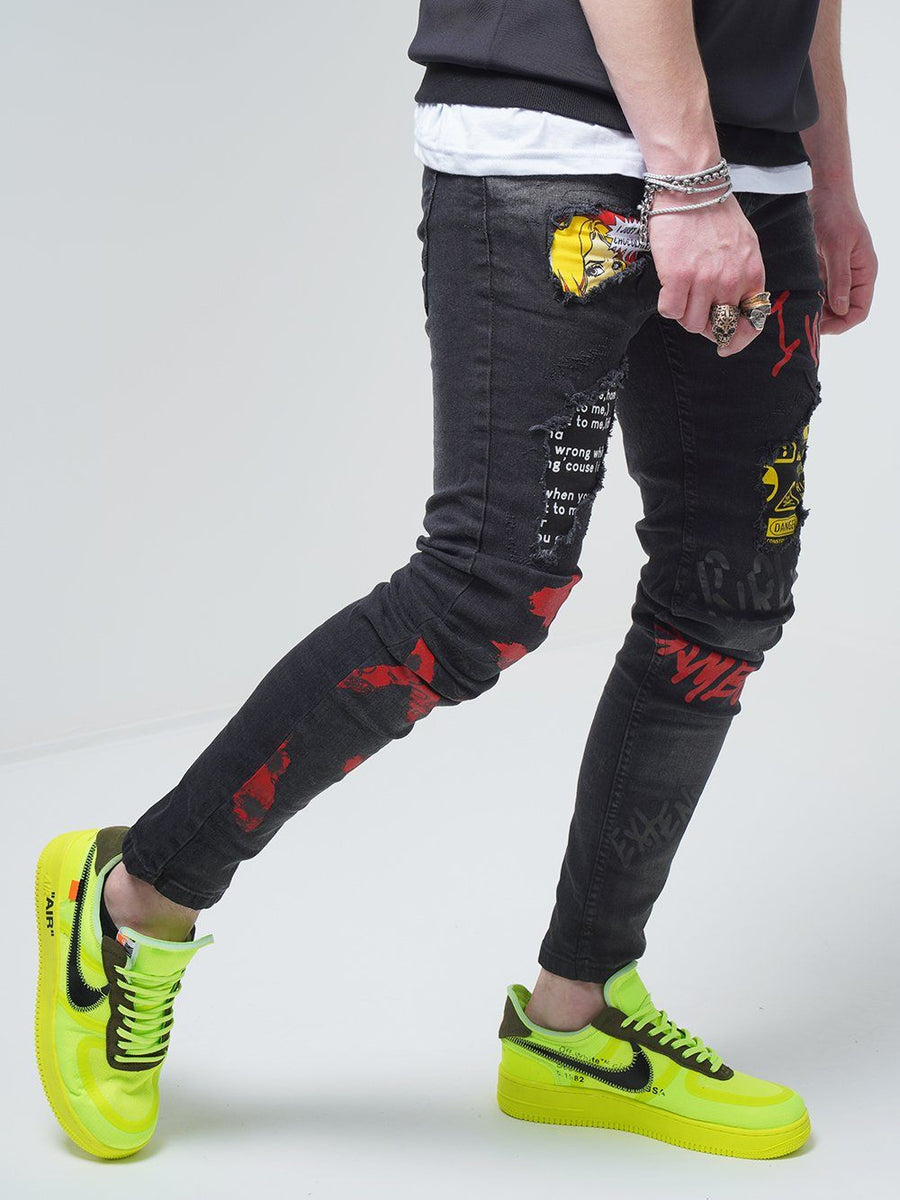 Skinny Jeans Distressed - Alien | Streetwear jeans for men