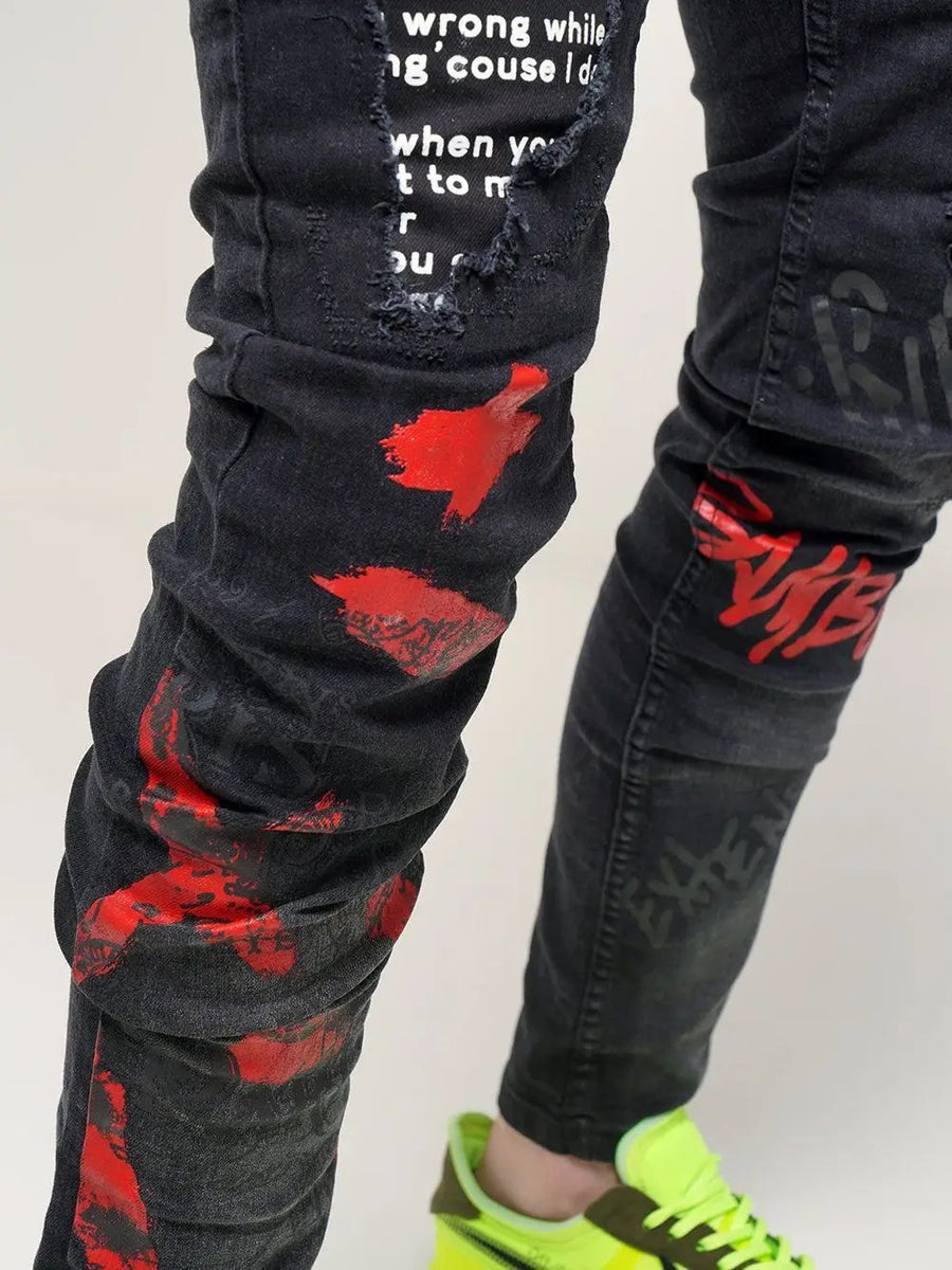 Skinny Jeans Distressed - Alien | Streetwear jeans for men