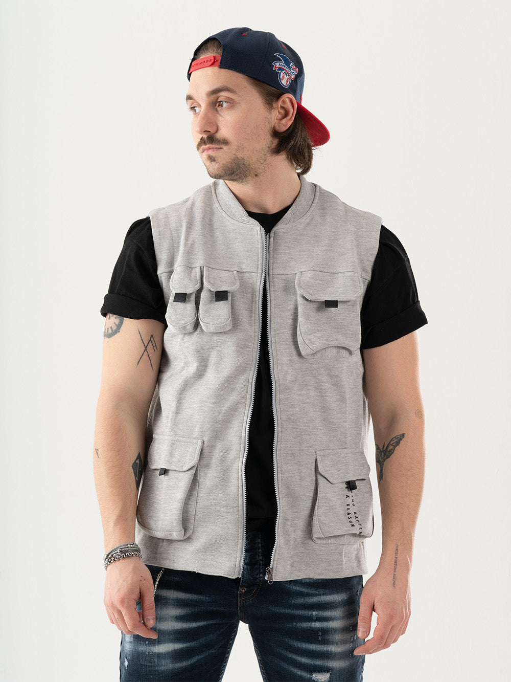 Men's Multi Pocket Vest - Gray | FREESPIRIT VEST by SERNES
