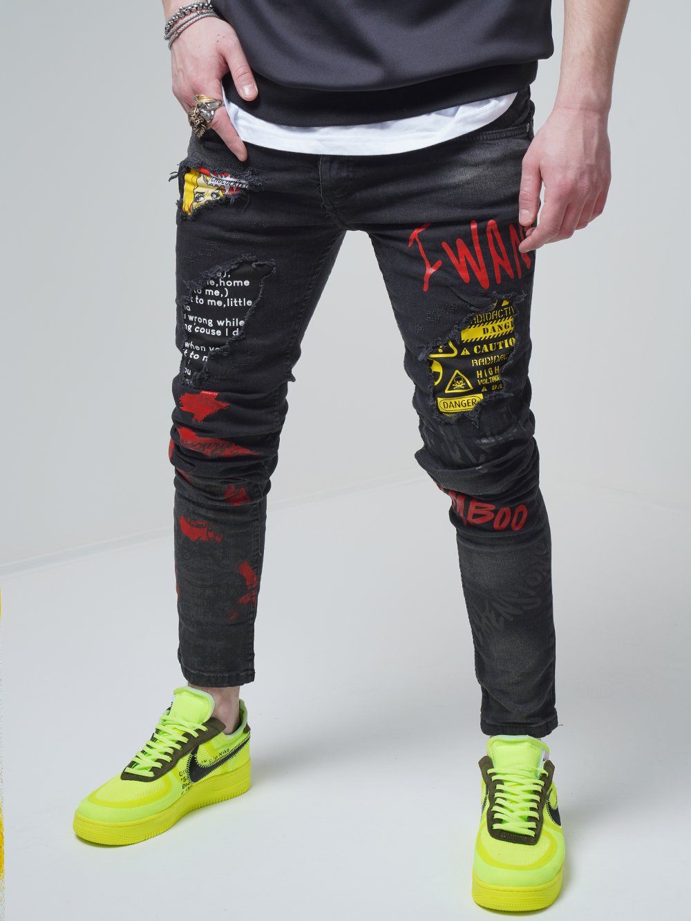 Skinny Jeans Distressed - Alien | Streetwear jeans for men