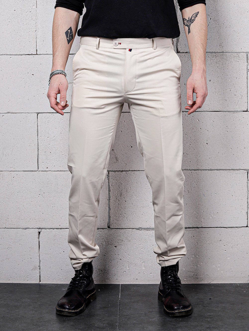 Cream Dress Pants - Vanilla | Streetwear pants for men